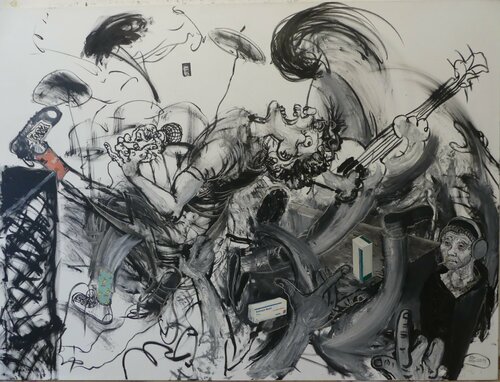 the slippery slope of taste by Peter Feiler (2019) : Painting Oil on ...