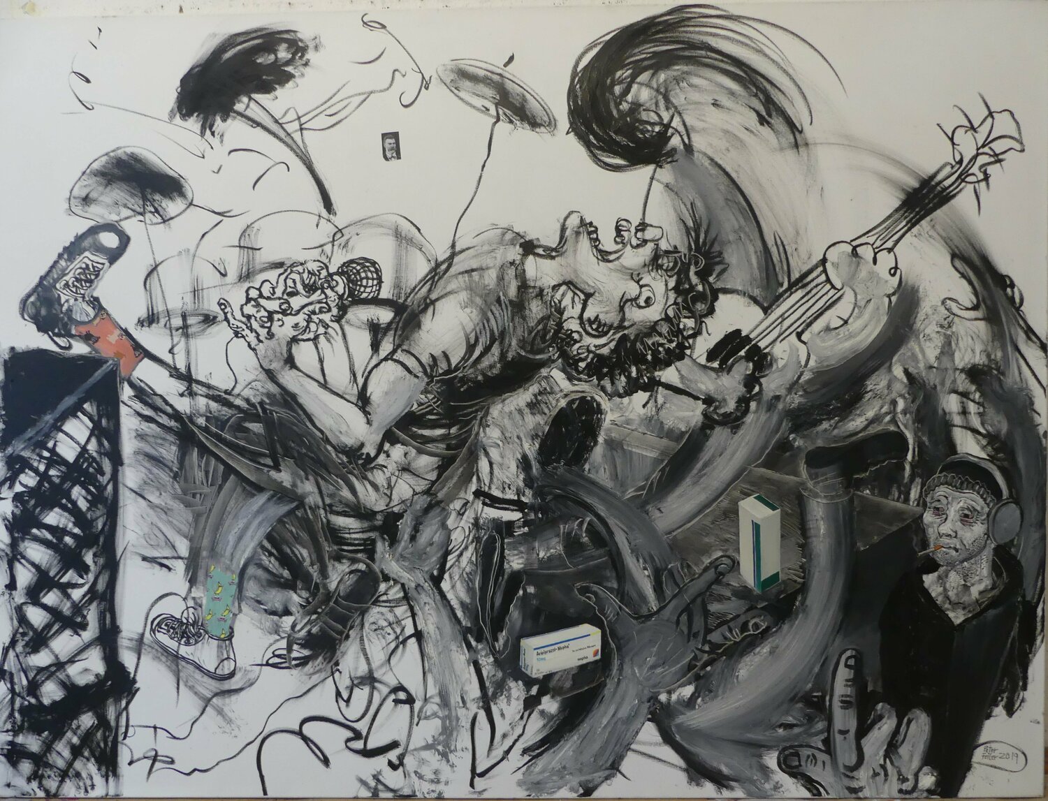 the slippery slope of taste by Peter Feiler (2019) : Painting Oil on ...