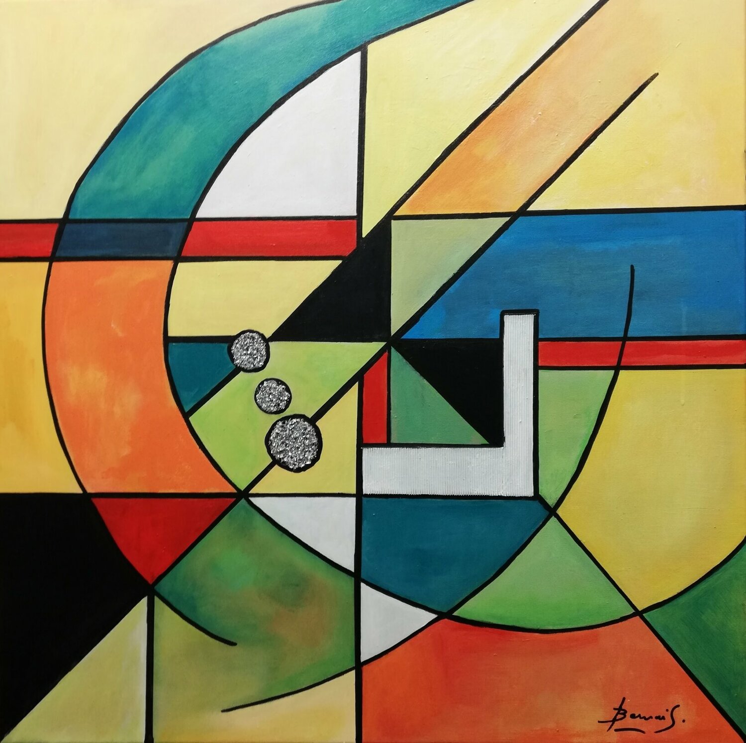 Diffraction by Christiane Bernais (2021) : Painting Acrylic, Collage on ...