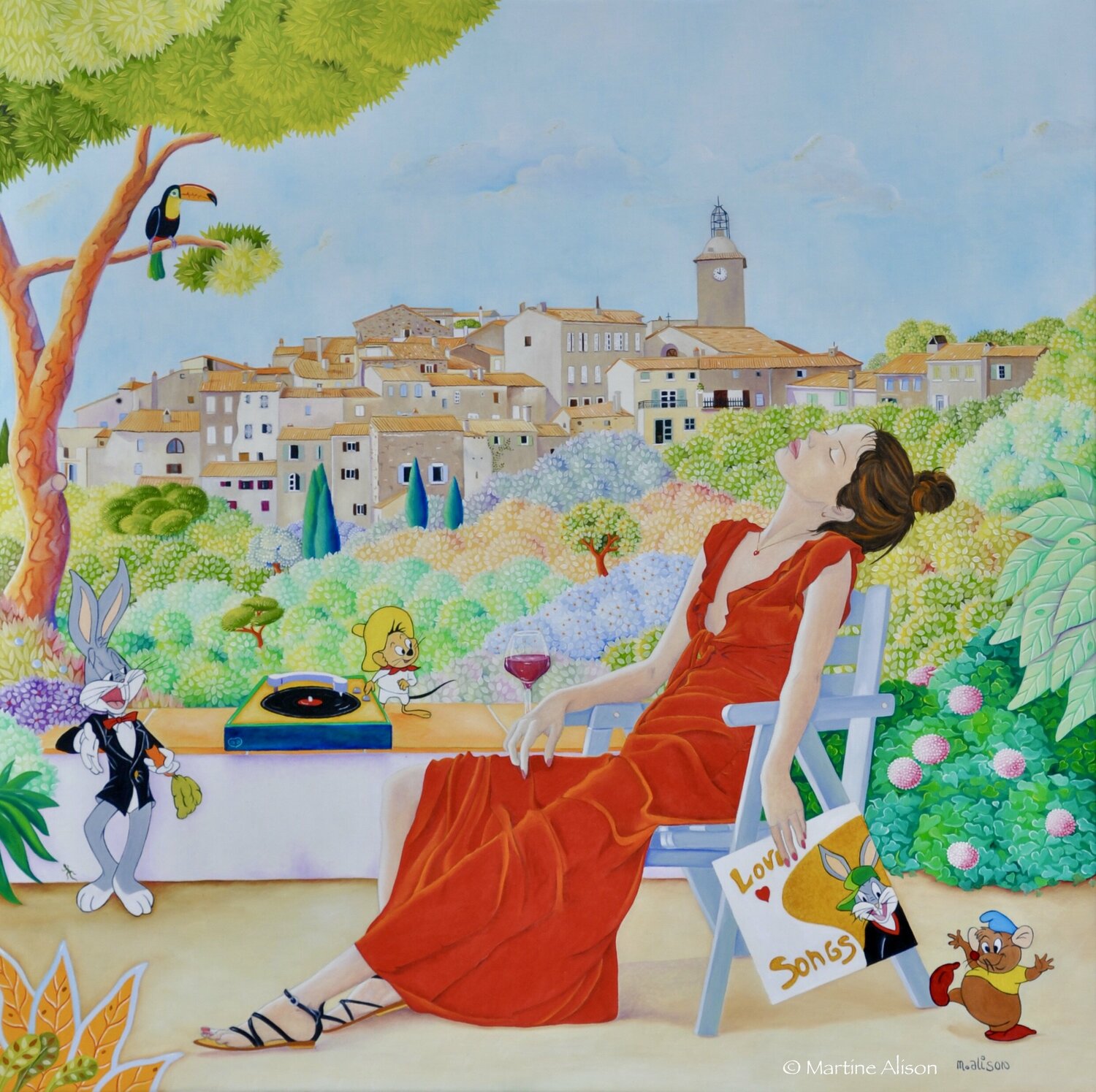 LOVE SONGS A RAMATUELLE von Martine Alison (2022): Malerei Öl auf ...