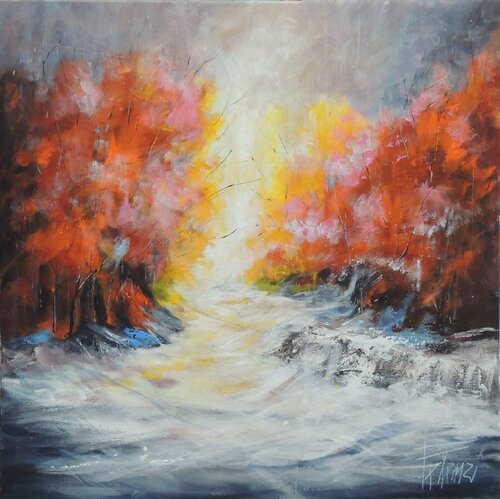 flocons d'automne by FELENZI (2022) : Painting Acrylic on Canvas ...
