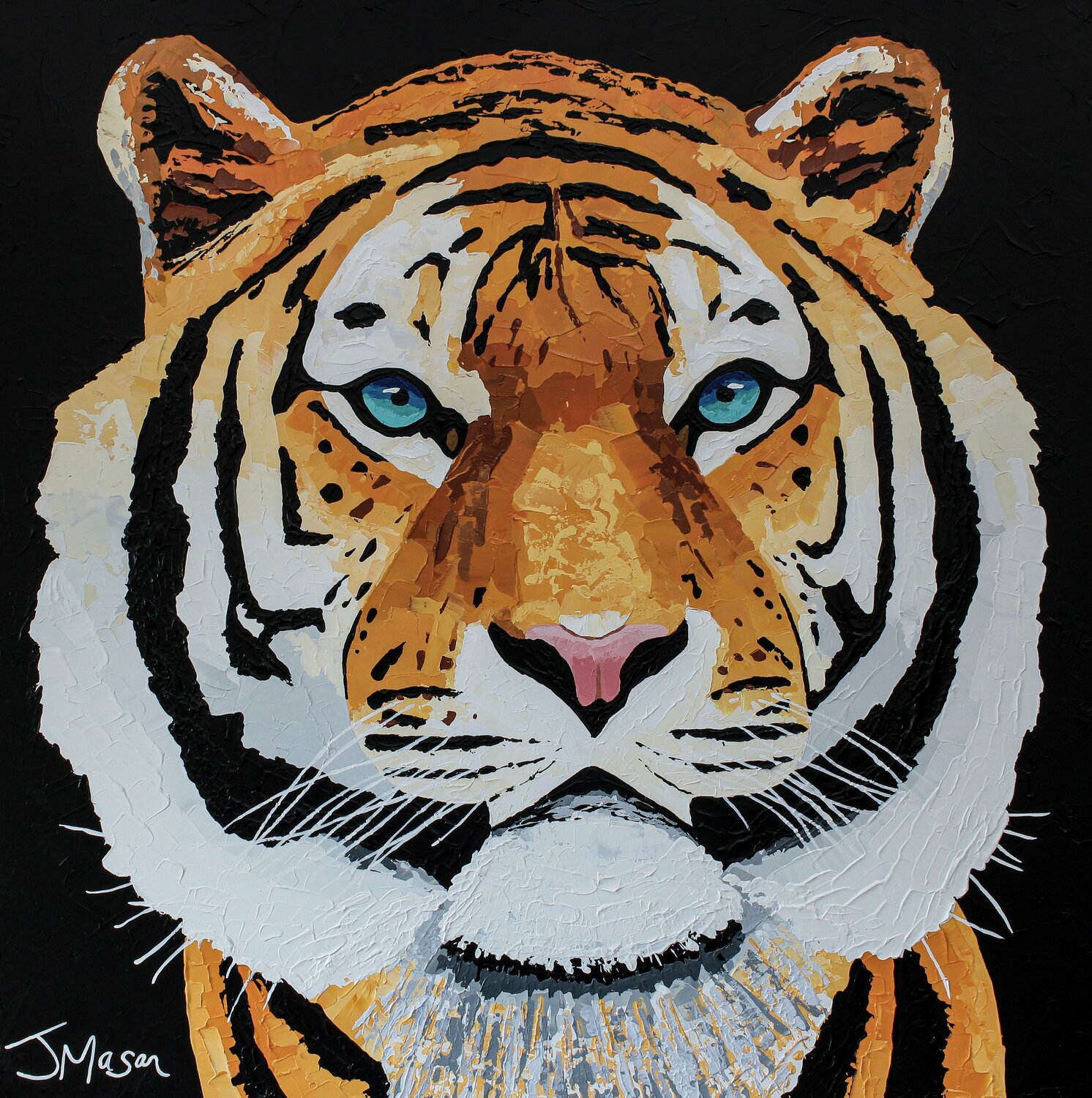 Tiger Face Painting Acrylic