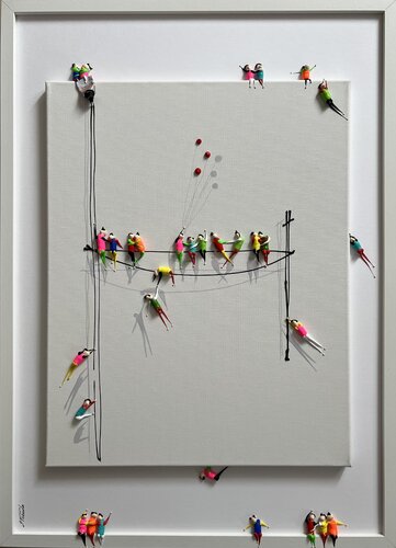 Action. Freedom. Love. EKA♥️♥️ by Eka Peradze (2022) : Painting Acrylic on Canvas - SINGULART