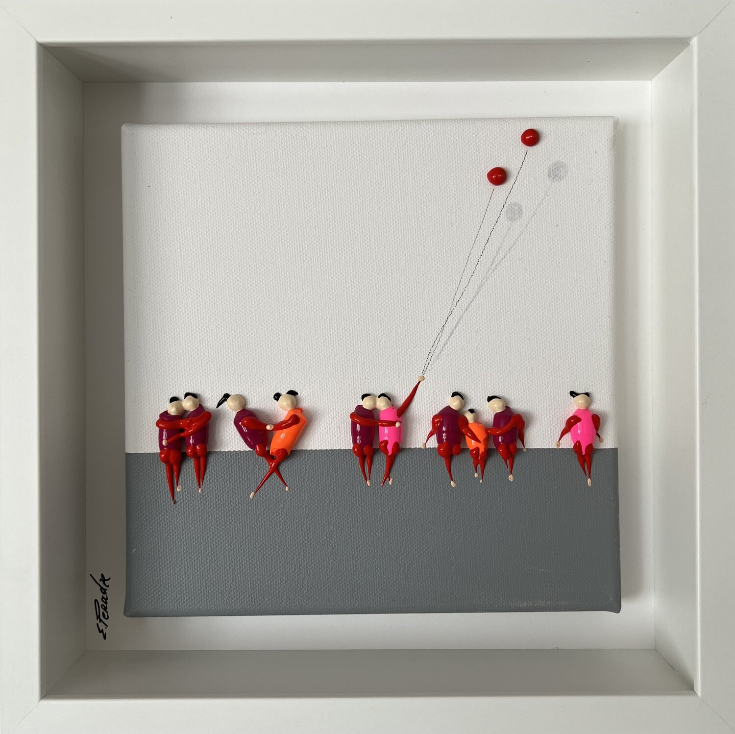 Action. Freedom. Love. EKA♥️8 by Eka Peradze (2022) : Painting Acrylic on Cardboard - Singulart