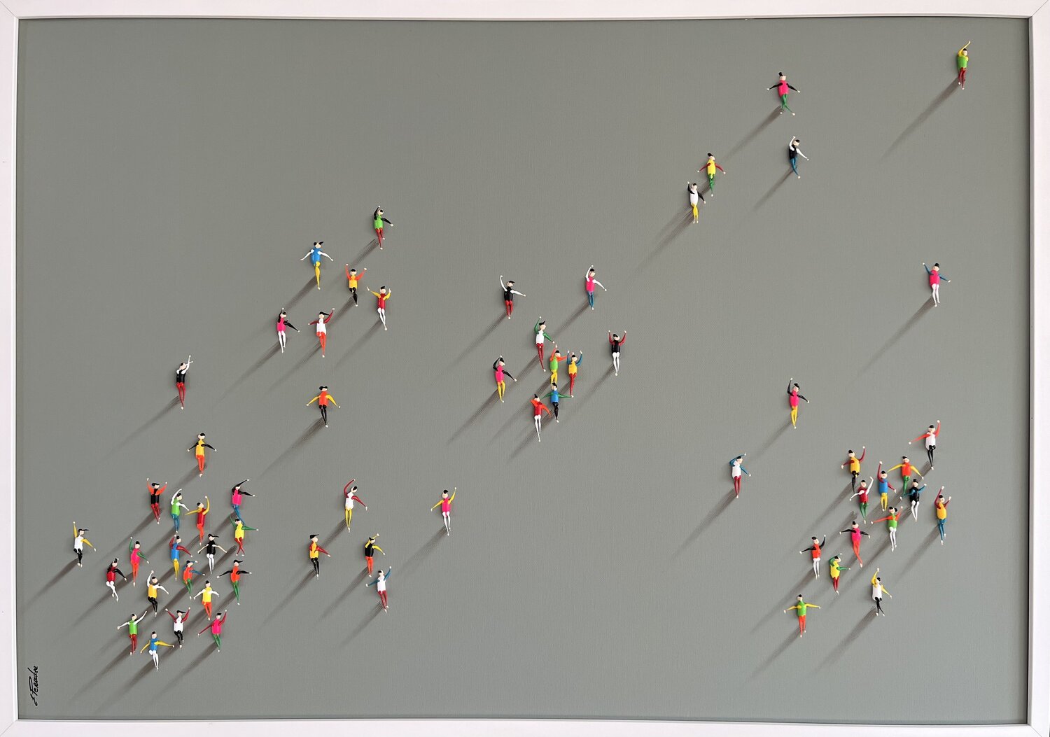 Action.Freedom. Love ️.♥️Ek de Eka Peradze (2023) : Peinture Acrylique sur Toile - Singulart