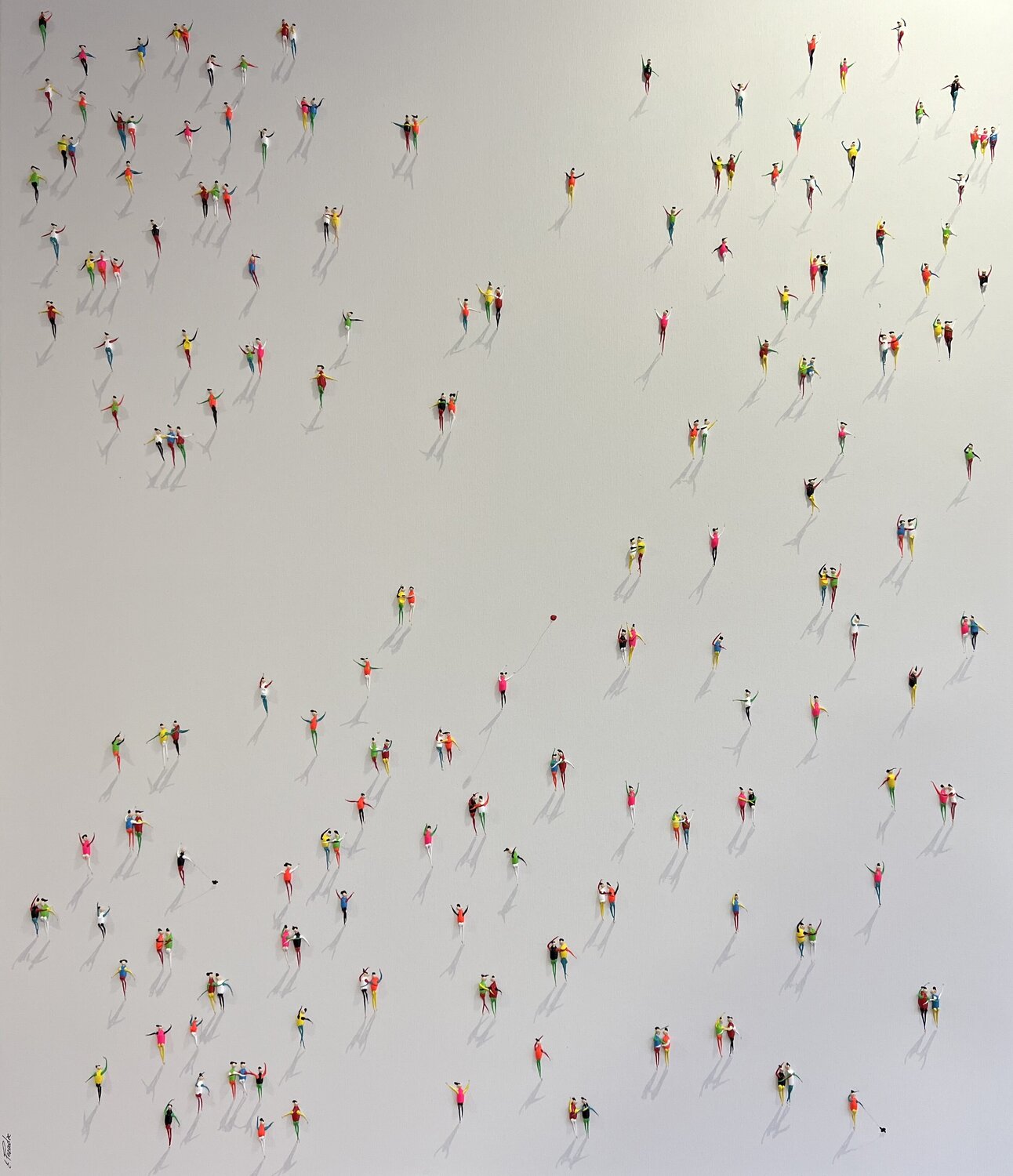 Action.Freedom. Love ️.♥️Ek de Eka Peradze (2023) : Peinture Acrylique sur Toile - Singulart