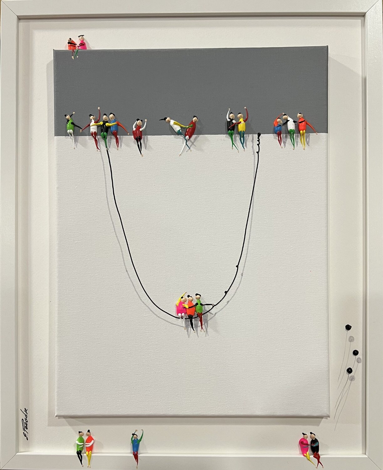 Action.Freedom. Love ️.♥️Ek de Eka Peradze (2023): Pintura Acrílico en Lienzo - Singulart