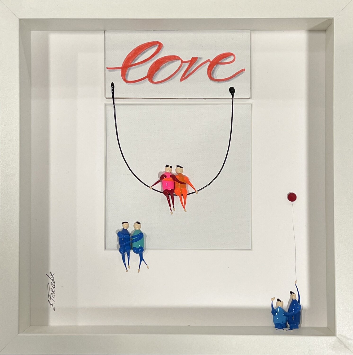 Action.Freedom. Love ️.♥️Ek by Eka Peradze (2025) : Painting Acrylic on Canvas - Singulart