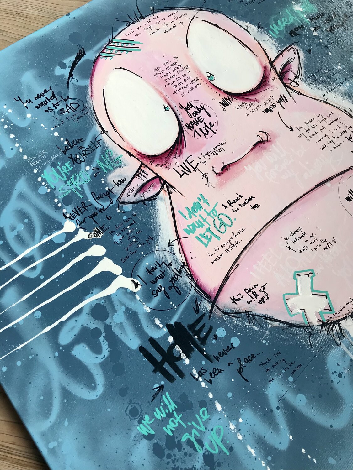 Blueberry Bill von Dana Kathy (2022): Malerei Acryl, Graffiti auf ...