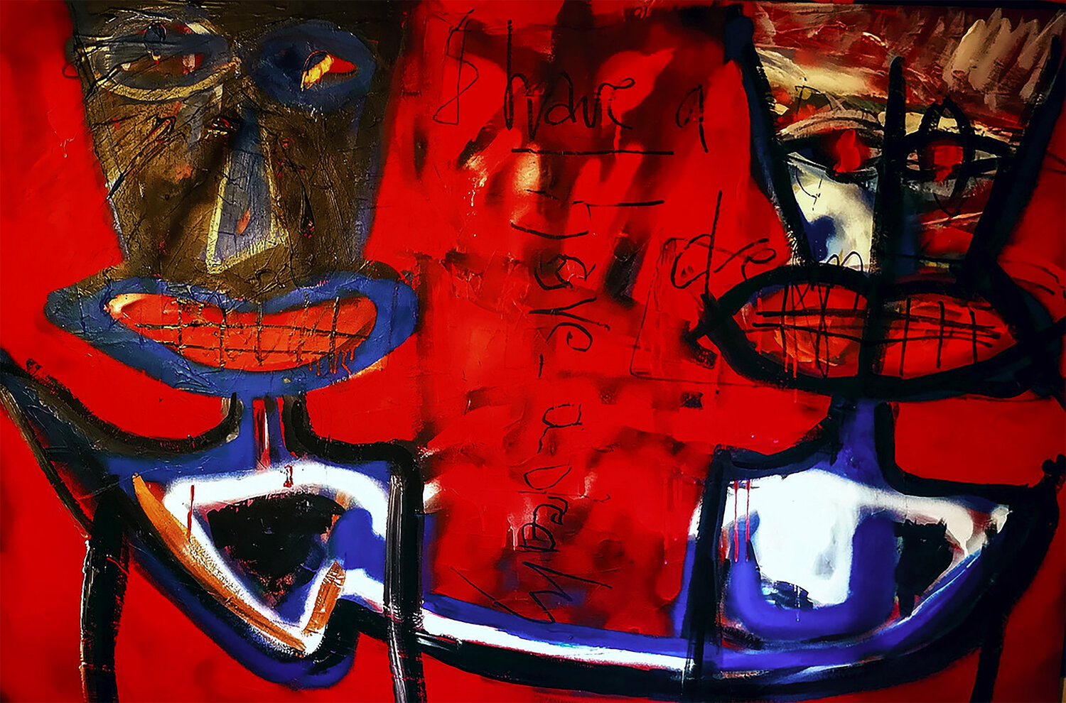 I have a Dream von Urban Tag (2017): Malerei Acryl, Filz auf ...