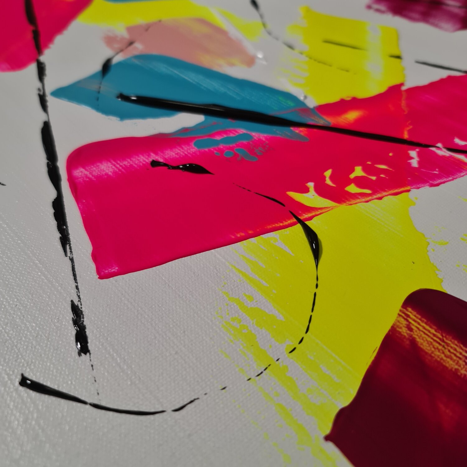 Very Big White Fluorescent Stickers von Yaniro (2024): Malerei Acryl ...