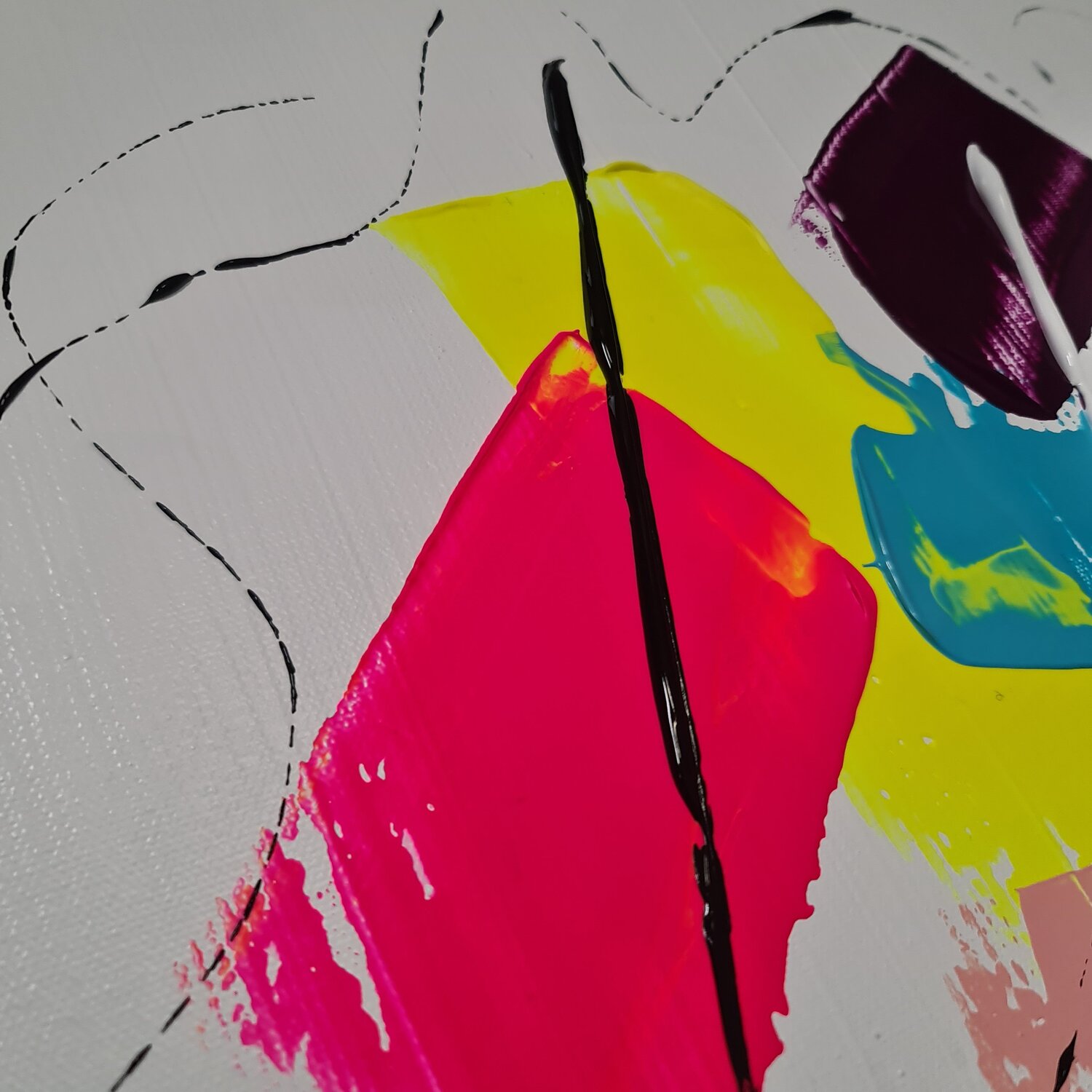 Very Big White Fluorescent Stickers von Yaniro (2024): Malerei Acryl ...