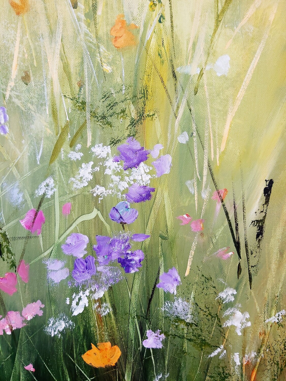 Bee Meadow 1 by Andrea Jacobi (2022) : Painting Acrylic on Canvas ...