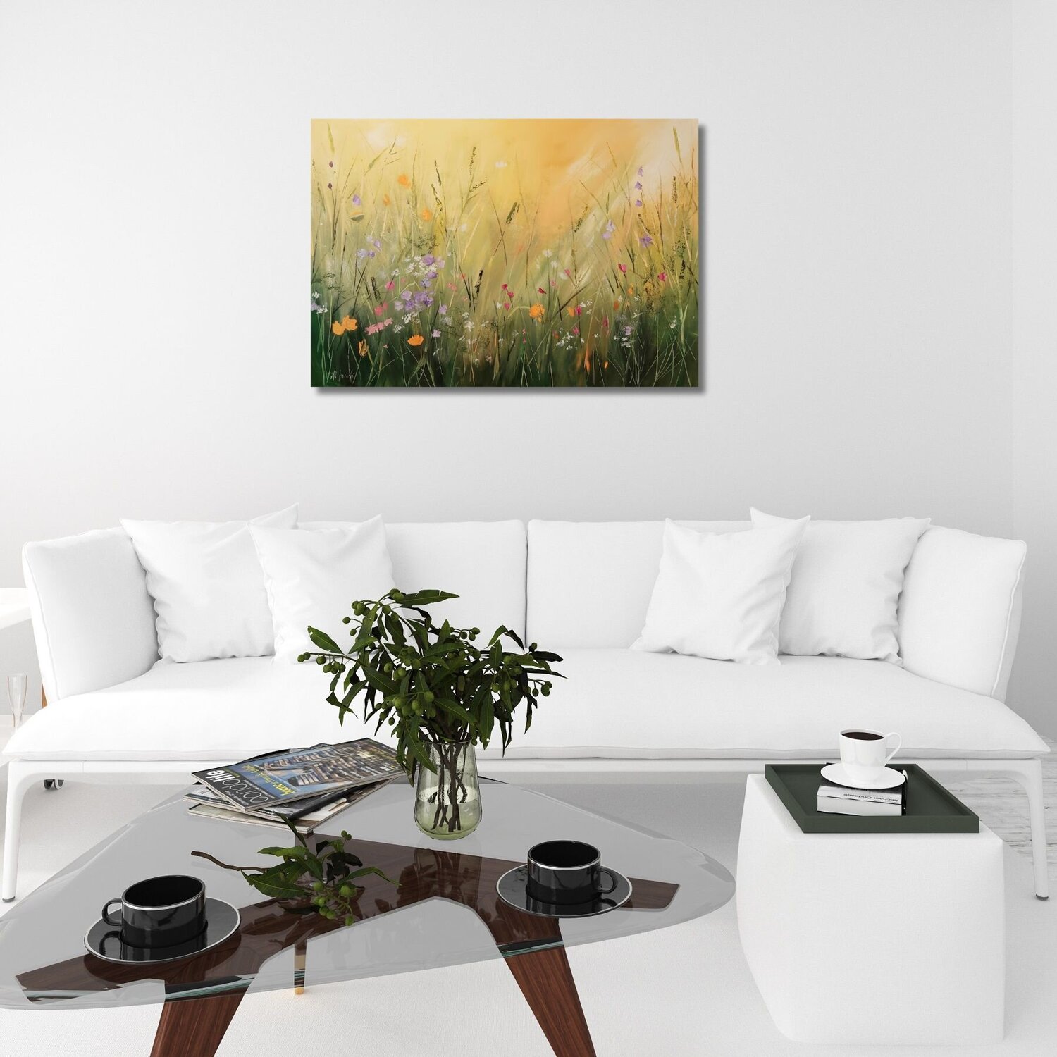 Bee Meadow 1 de Andrea Jacobi (2022): Pintura Acrílico en Lienzo ...