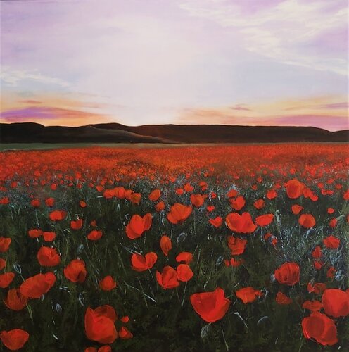 Poppies in the Sunshine 2 - Flowers Painting, Impressionism, Realism by ...