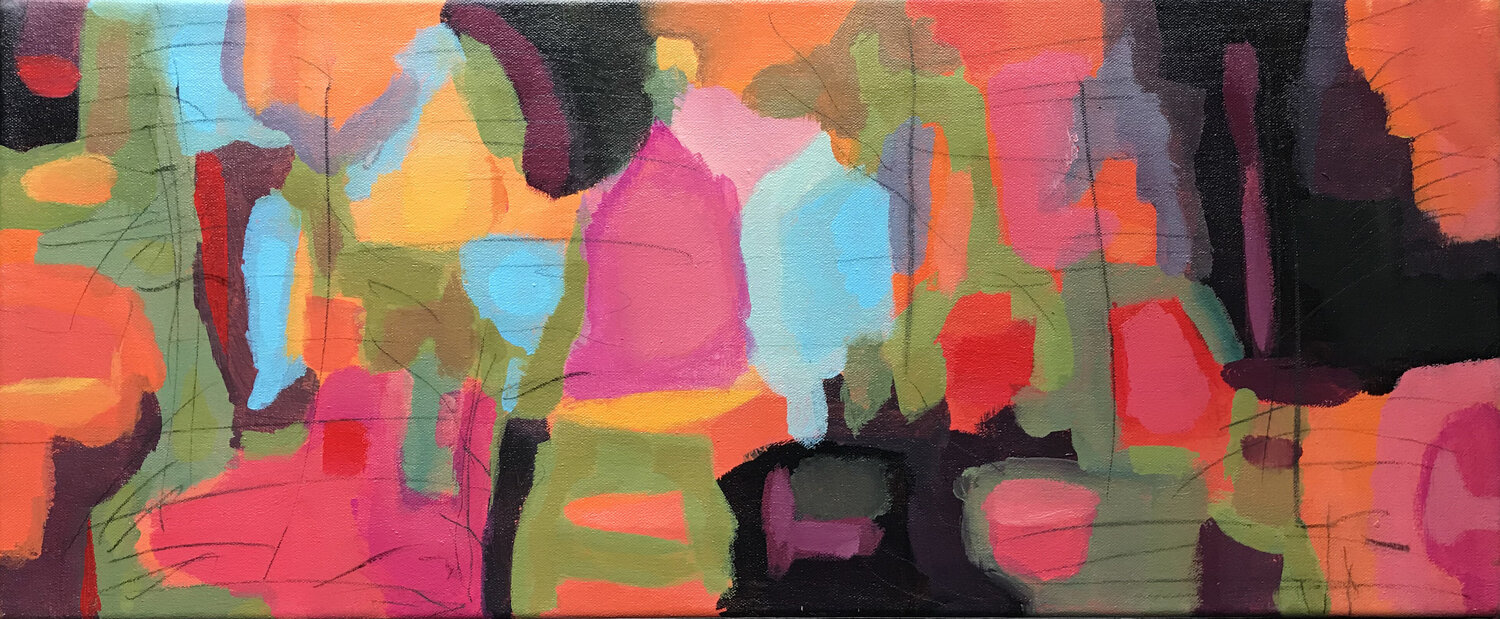 Stroll von Jaye Alison (2022): Malerei Acryl, Graphit auf Leinwand ...