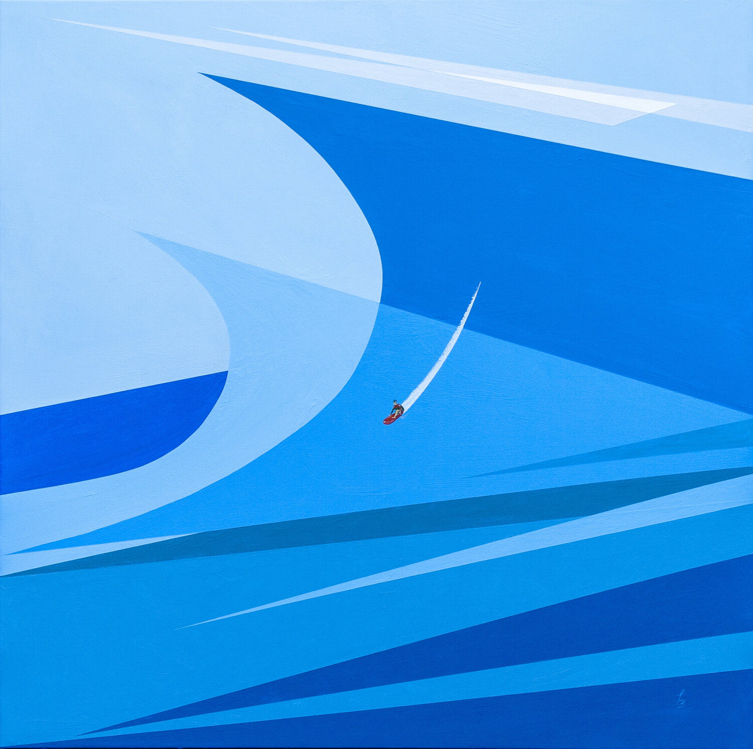 Big Blue by Felix Burgos (2021) : Painting Acrylic, Oil on Canvas ...