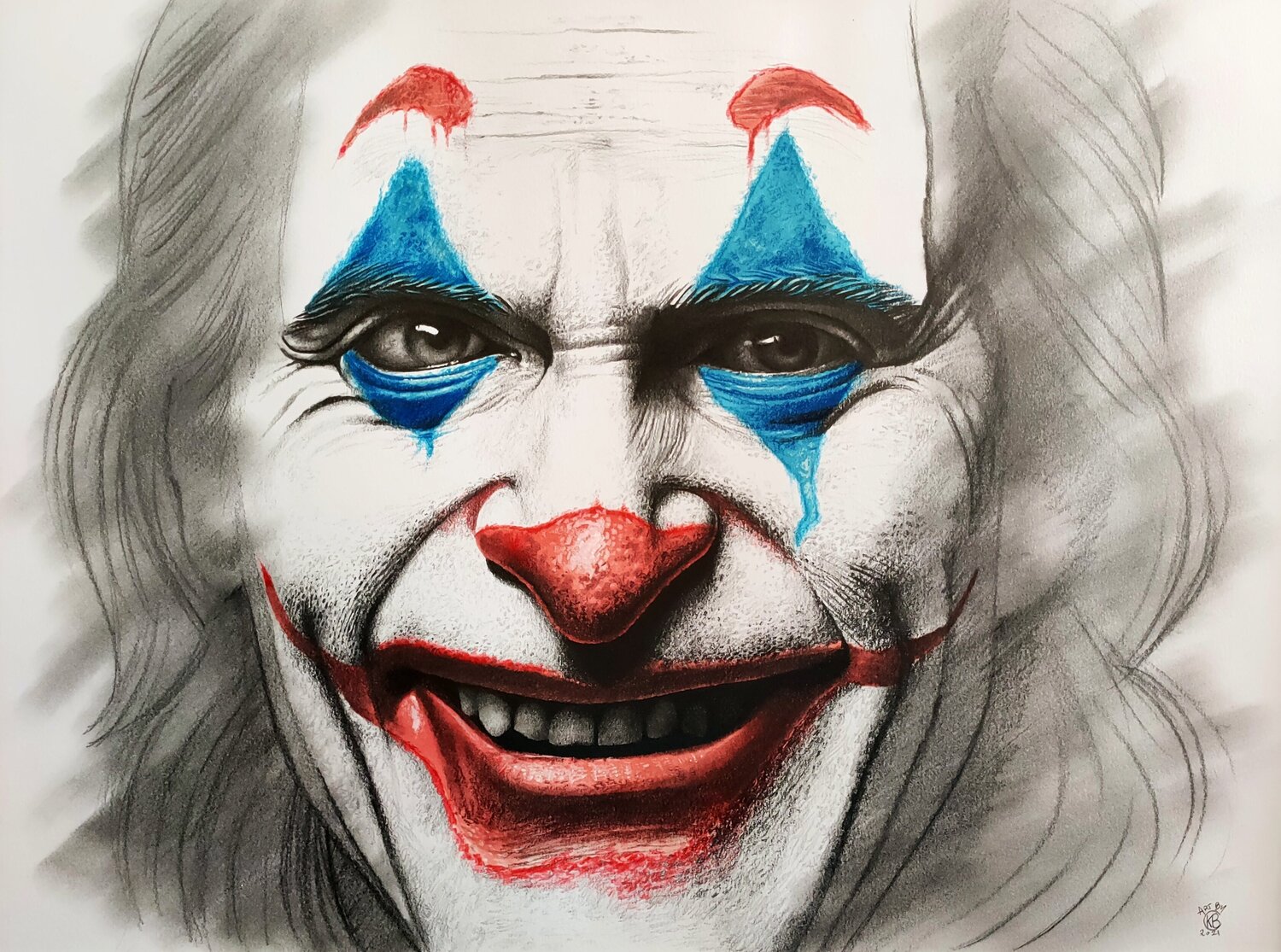Joker Drawing In Pencil