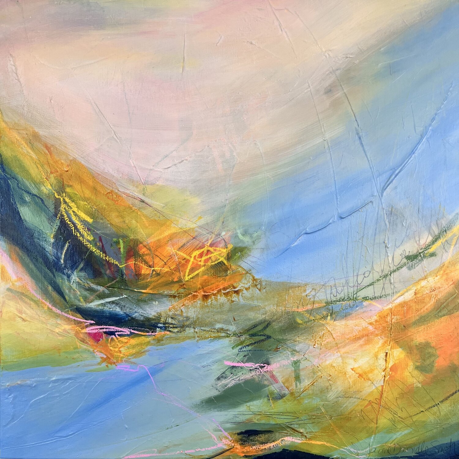 Impression Paris von Jaime Smith (2023): Malerei Acryl, Bleistift auf ...