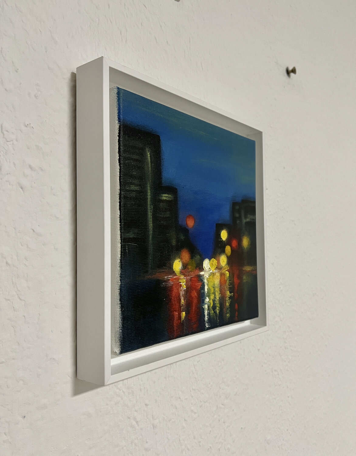 Blaue Nacht von Angela Wichmann (2023): Malerei Öl auf Leinwand - Singulart