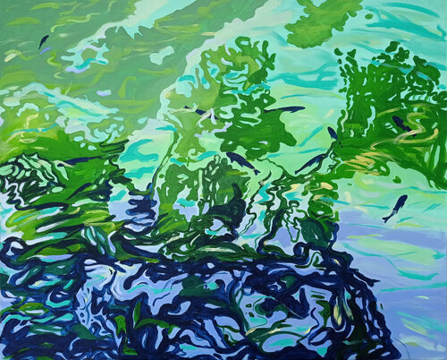 Transparent mirror by Erika Balla (2022) : Painting Acrylic on Canvas ...