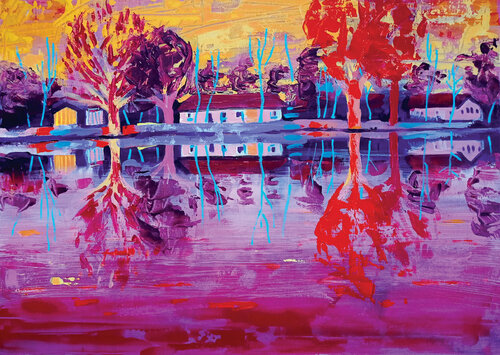Transparent mirror by Erika Balla (2022) : Painting Acrylic on Canvas ...