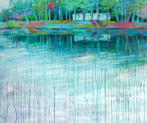 Transparent mirror by Erika Balla (2022) : Painting Acrylic on Canvas ...
