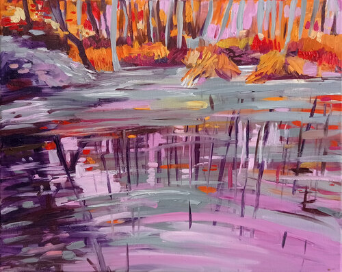 Transparent mirror by Erika Balla (2022) : Painting Acrylic on Canvas ...