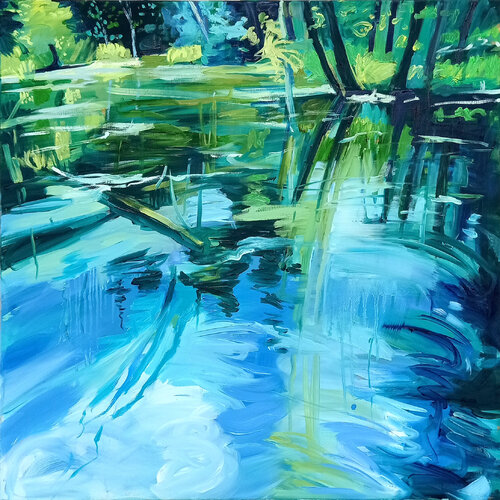 Transparent mirror by Erika Balla (2022) : Painting Acrylic on Canvas ...