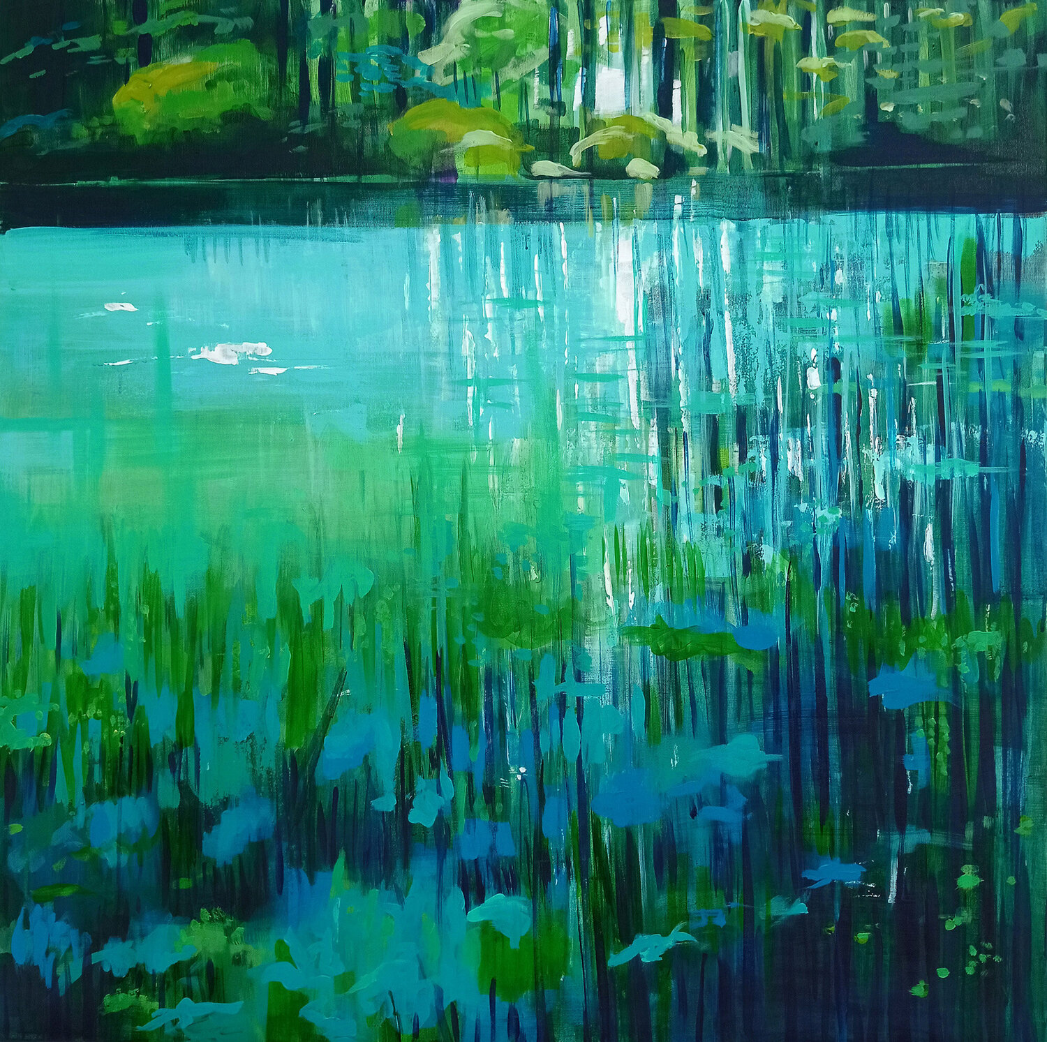 Splendid, bright water de Erika Balla (2023) : Peinture Acrylique sur ...