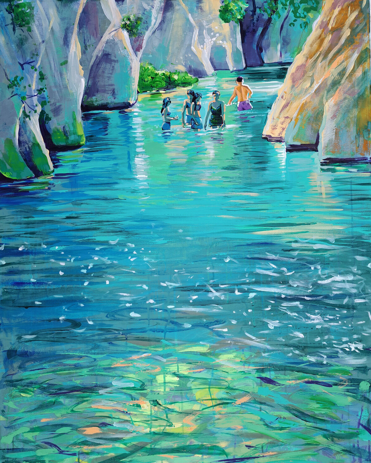 Acheron river by Erika Balla (2023) : Painting Acrylic on Canvas ...