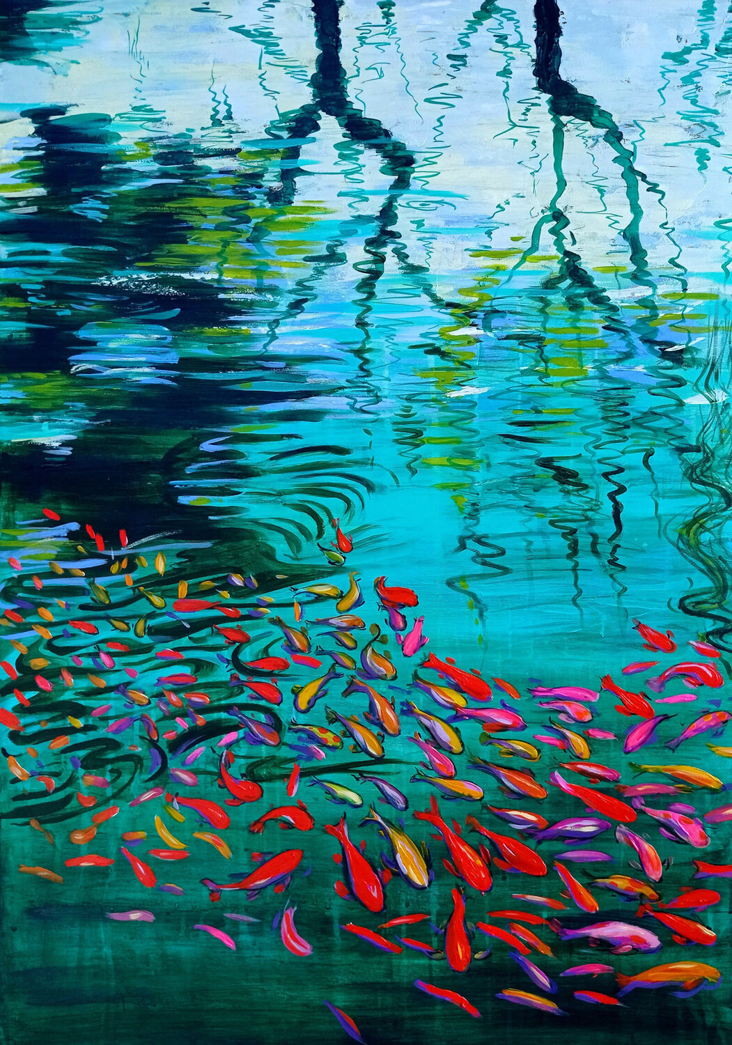 Transparent mirror by Erika Balla (2022) : Painting Acrylic on Canvas ...