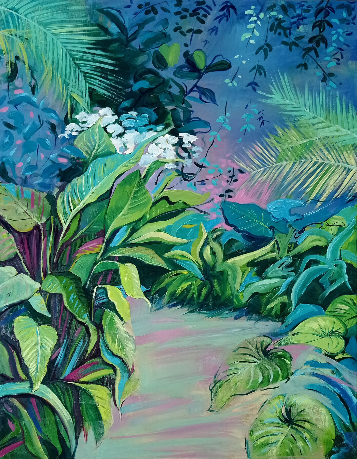 Jungle in the garden by Erika Balla (2024) : Painting Oil on Canvas ...