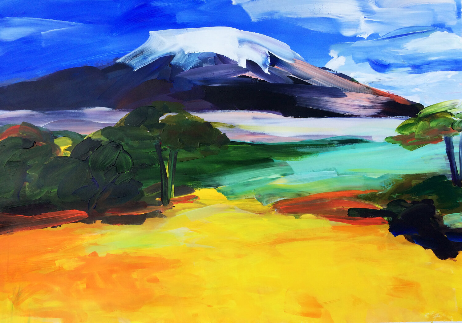 Kilimandscharo by Roswitha Schumacher-Kuckelkorn (2022) : Painting ...