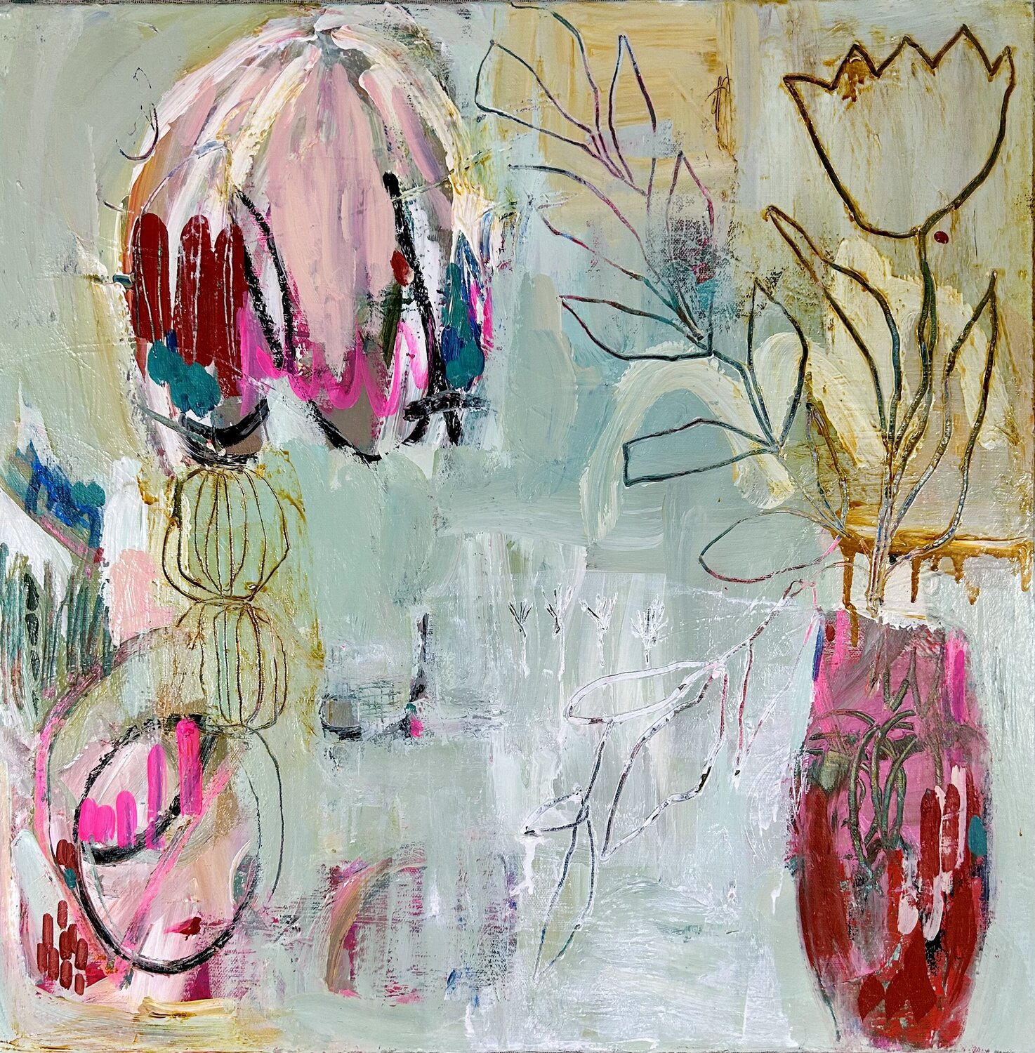 The Windowsill by Lynette Reed (2023) : Painting Acrylic on Canvas ...