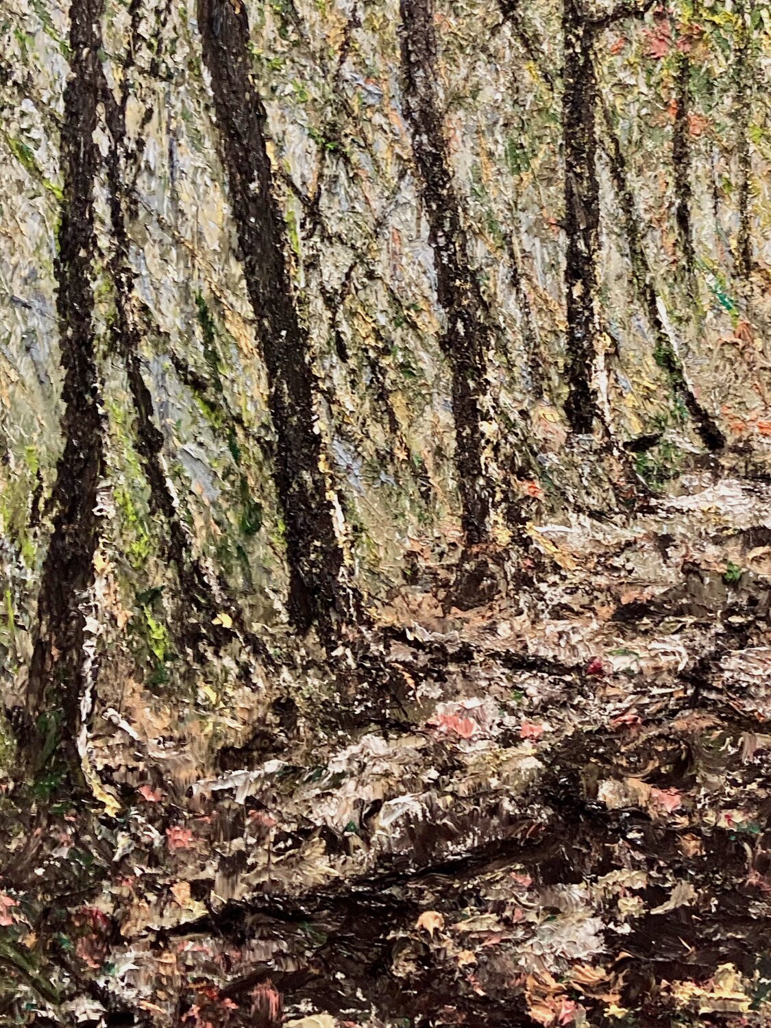 Waldweg im Herbst by Günther Mika (2022) : Painting Oil on Canvas ...