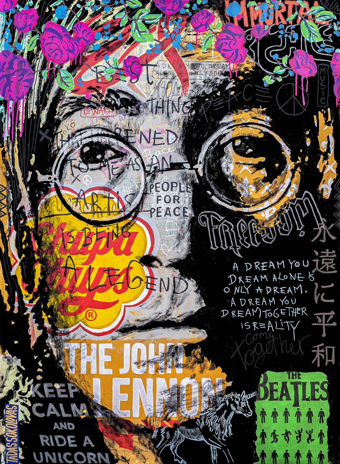 John Lennon - The Flower Child by Tadas Sokolovas (2024) : Painting ...