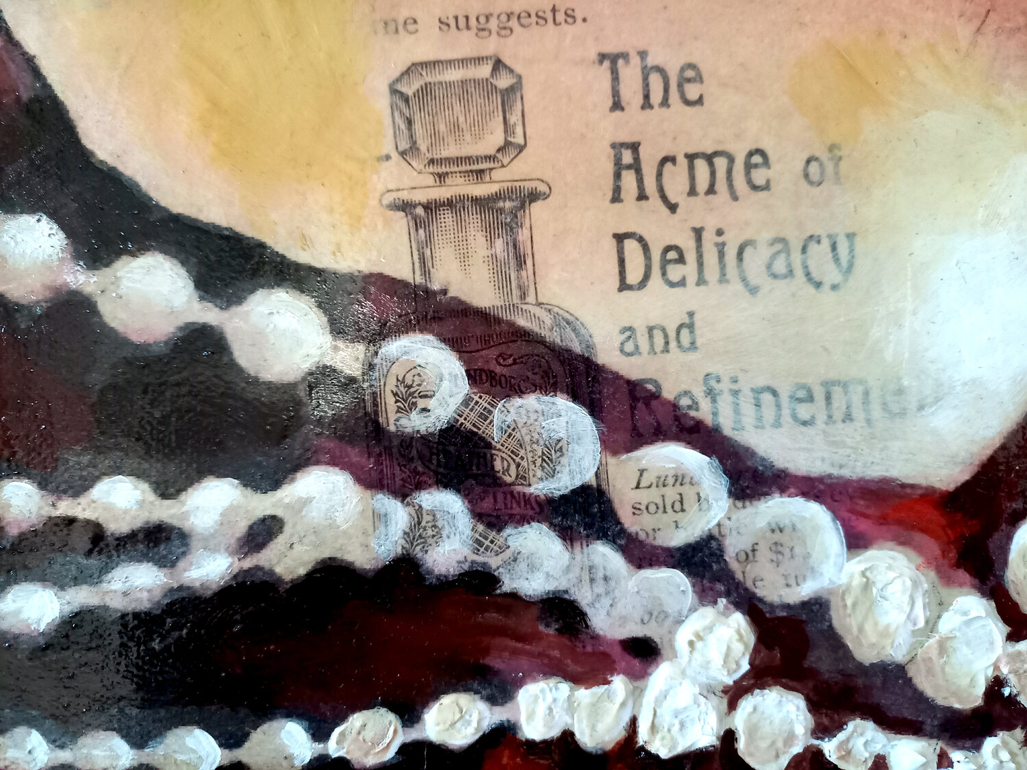 COCO I - INTEMPOREL EN TEMPS D'AGITÉ de Susanne Reske (2023) : Peinture Acrylique, Collage sur ...