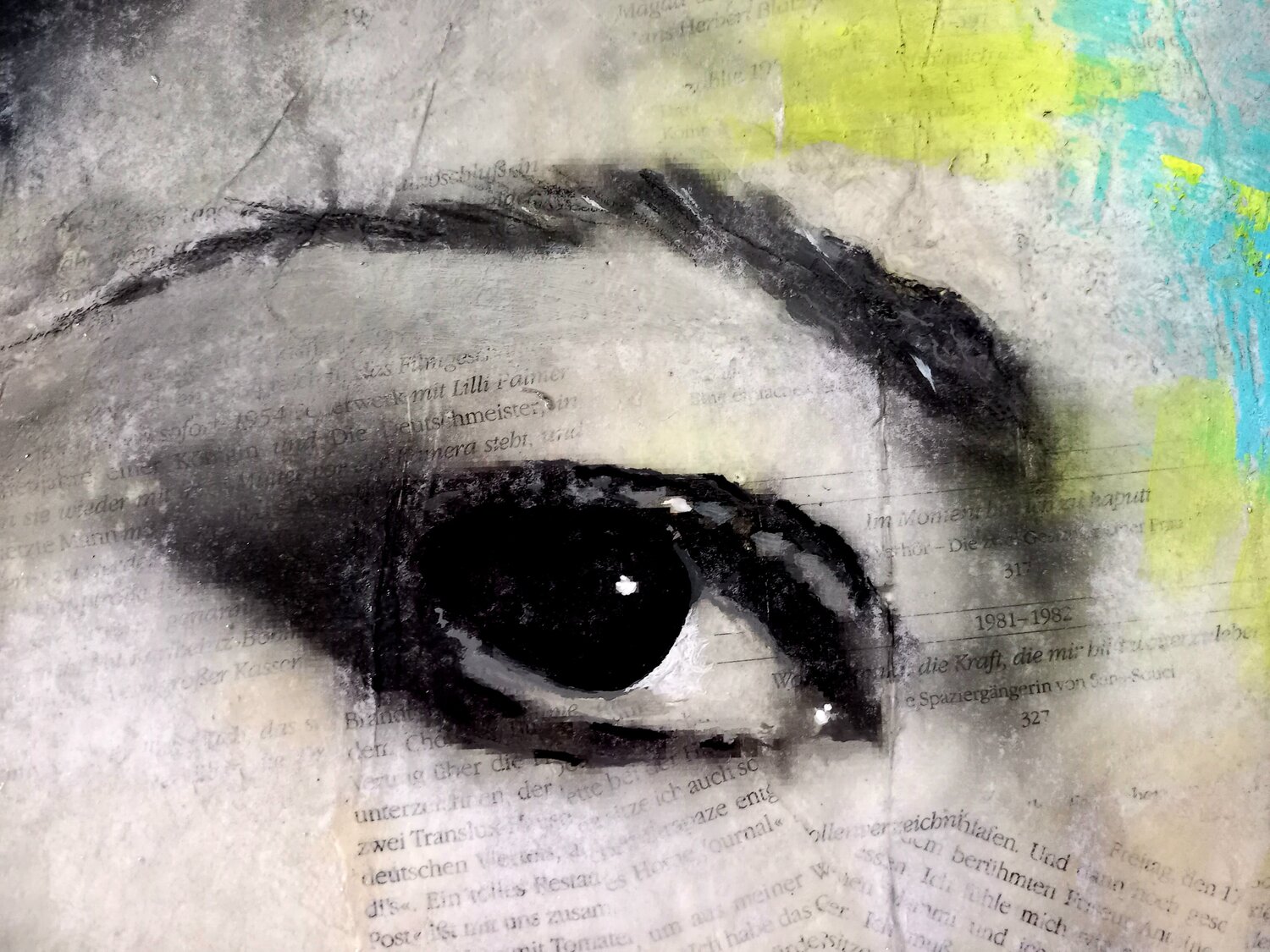 ROMY (SCHNEIDER) I - LA PASSANTE ENTRE LES PÔLES von Susanne Reske (2022): Malerei Acryl ...