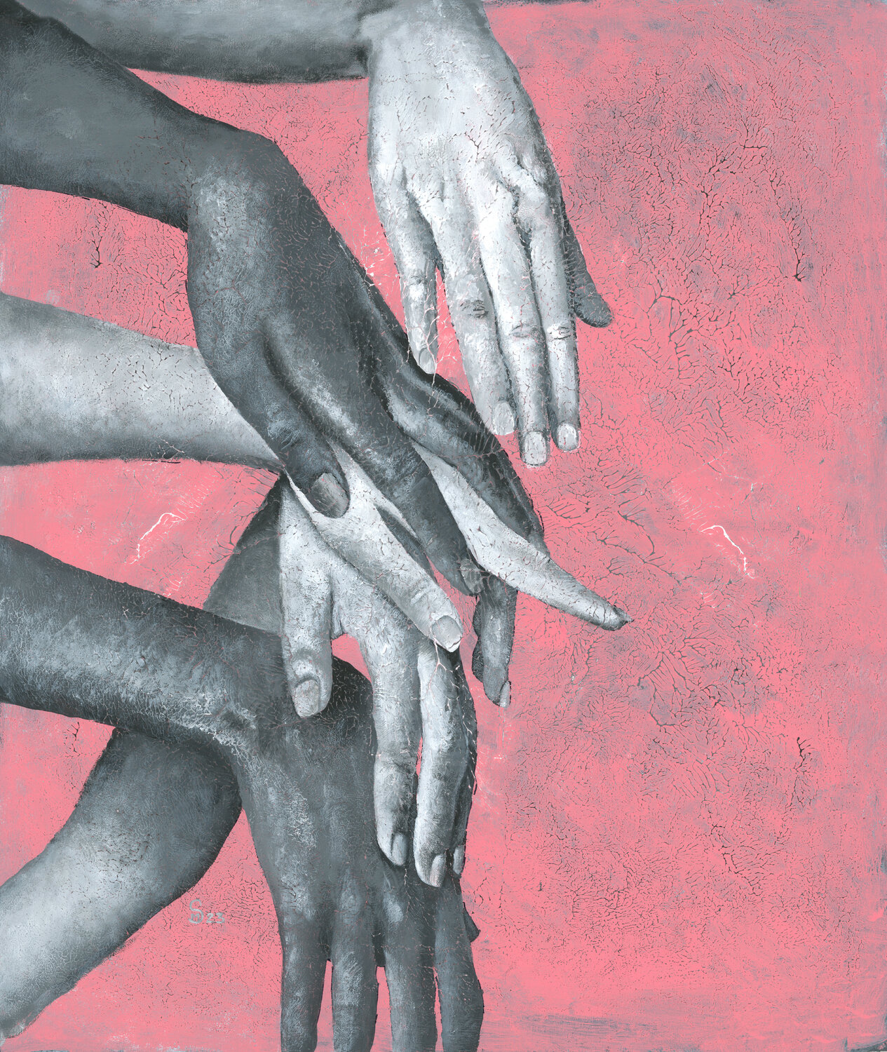 Goosebumps ’cause of your touch | Female hands on a pink background by ...