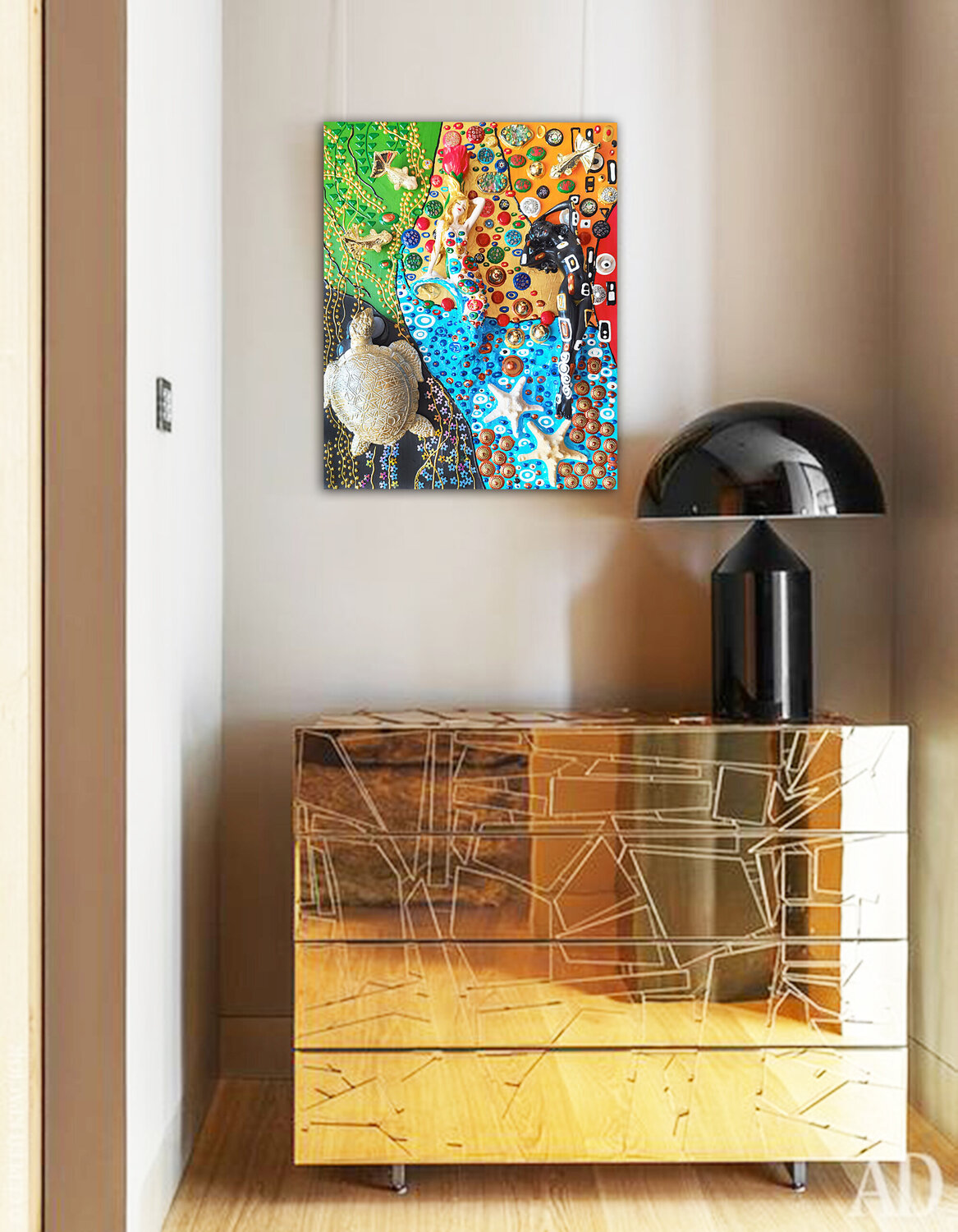 Fantasy mermaids (Klimt inspired) von Irina BAST (2022): Malerei Acryl ...