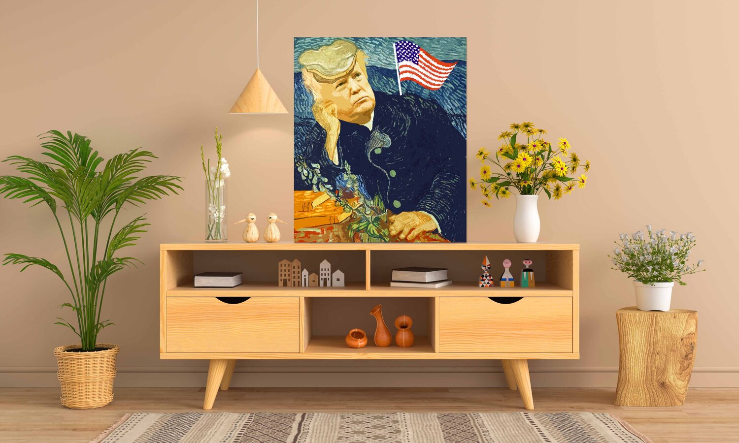 Donald Trump with Vincent van Gogh's Portrait of Dr. Gachet by Irina ...