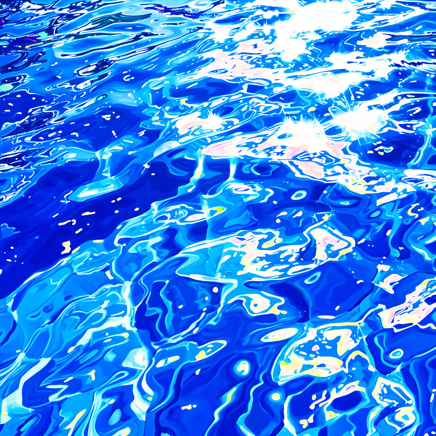 Sea ocean indigo blue color waves… by Irina BAST – SINGULART