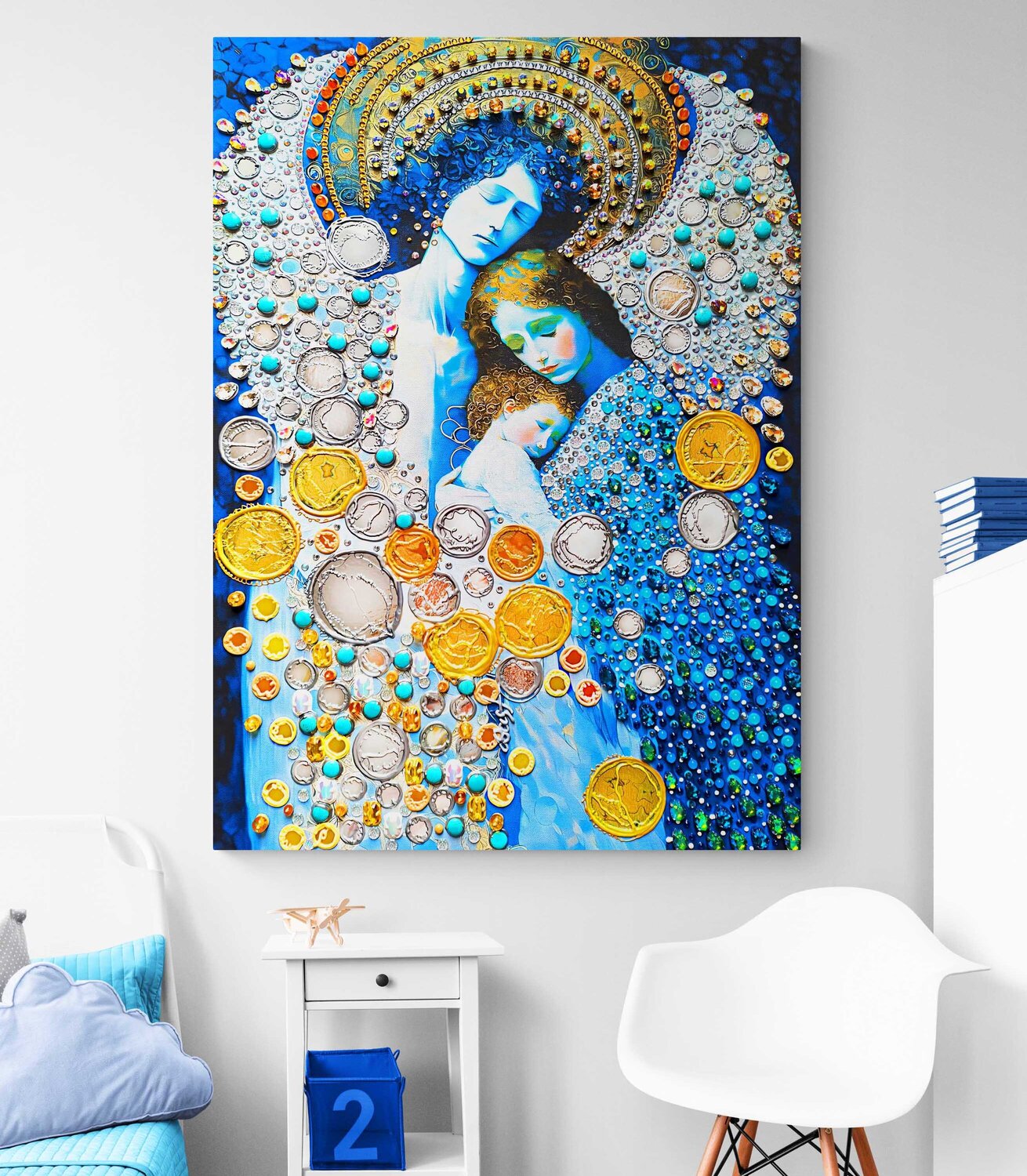 Guardian angel - Large format wall art with mom and baby. HUGE Love ...