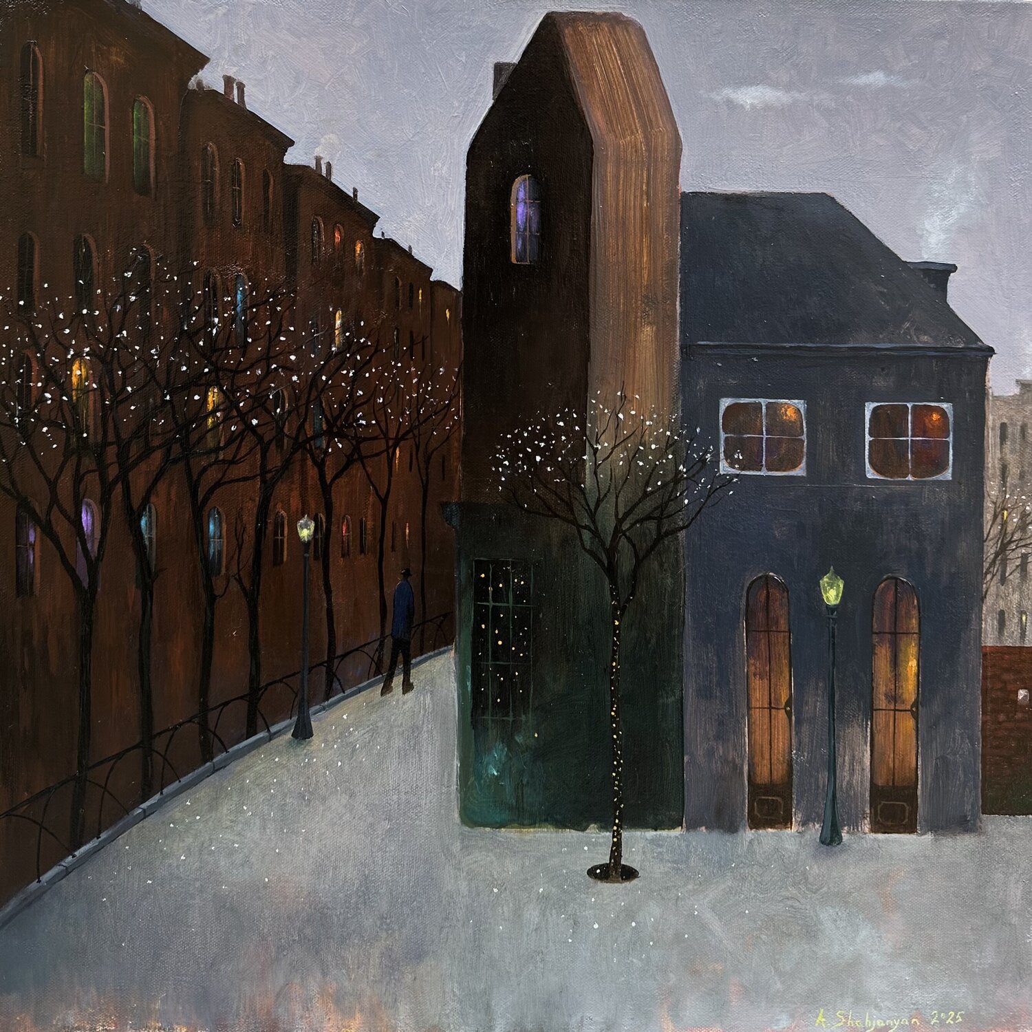 Evening windows de Andranik Shahjanyan (2025): Pintura Óleo en Lienzo - Singulart