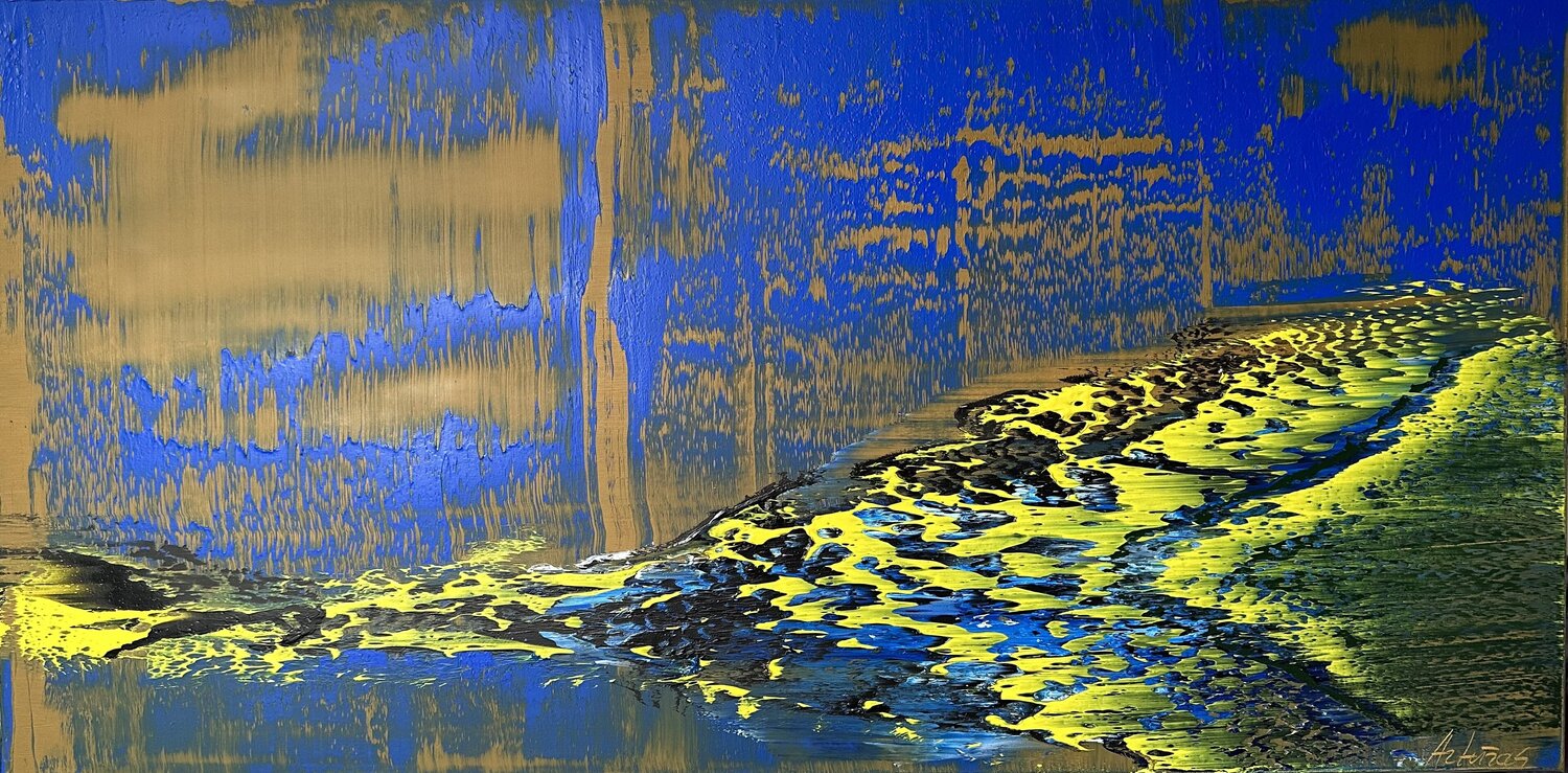 Flower Hill by Arturas Lapajevas (2023) : Painting Oil on Canvas ...