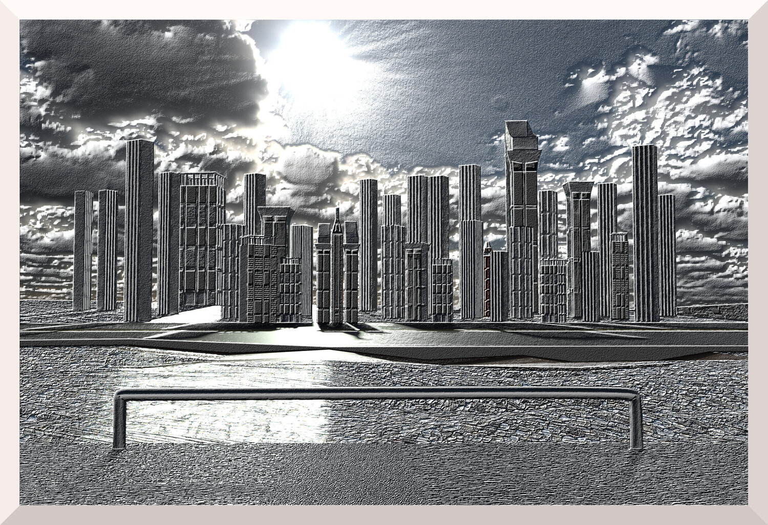 CityScape Line ED Effect by Chitra Brahme (2024) : Digital Digital on ...