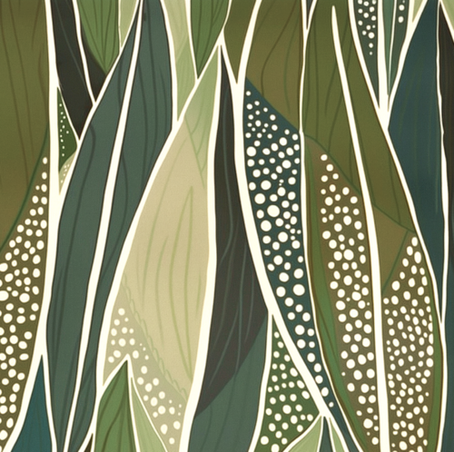 Plant code #1 by Valentyna Kniazieva (2025) : Painting Acrylic, Cotton ...