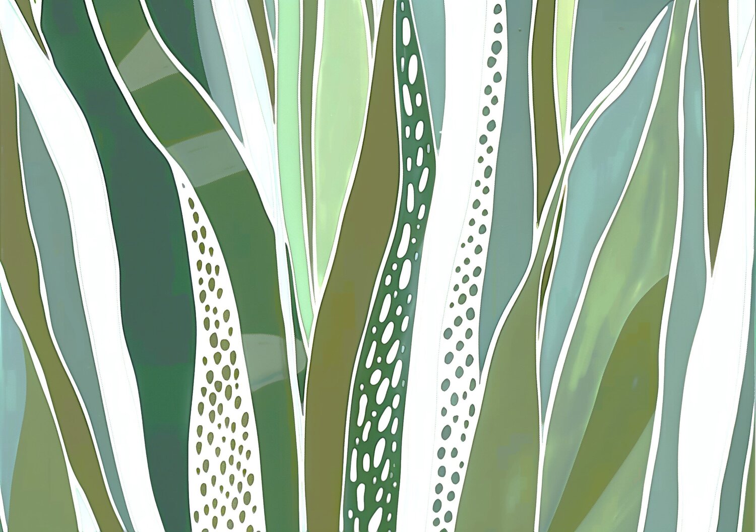 Plant code #10 by Valentyna Kniazieva (2025) : Painting Acrylic, Cotton ...