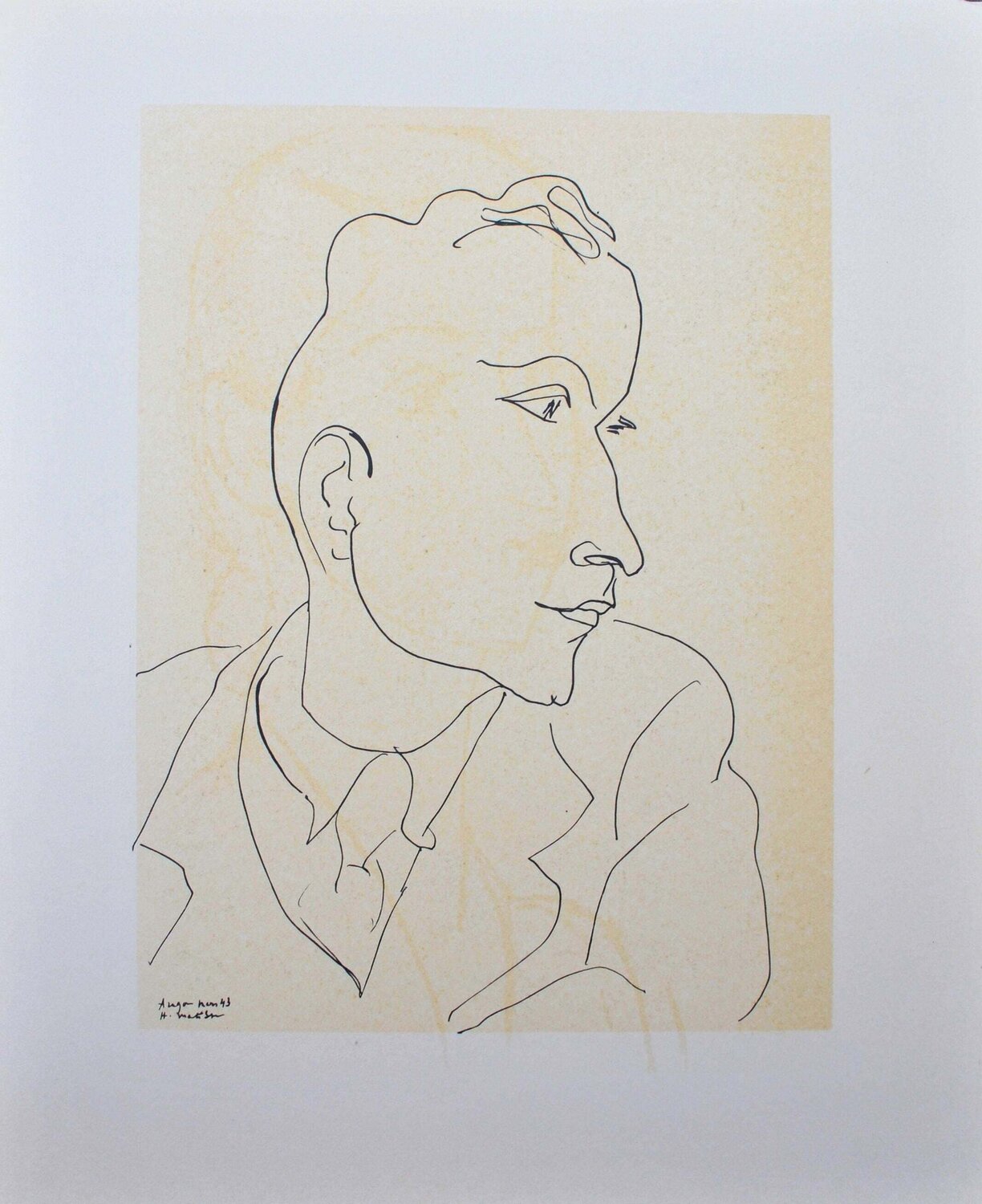 Jean Cocteau by Henri Matisse (1954) : Print Lithography - SINGULART